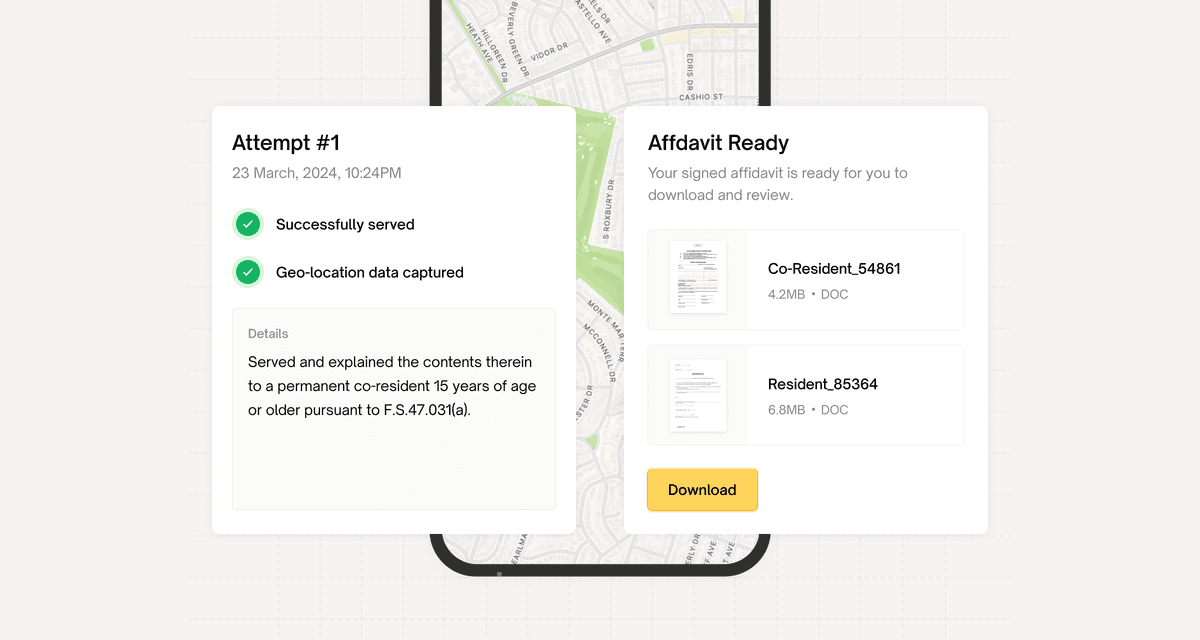 For Process Servers | Proof